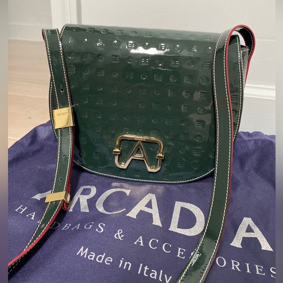 Arcadia | Bags | Arcadia Green Patent Leather Crossbody Bag | Poshmark